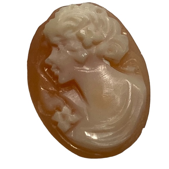 Vintage | Jewelry | Vintage Italian Shell Carved Cameo Lady | Poshmark